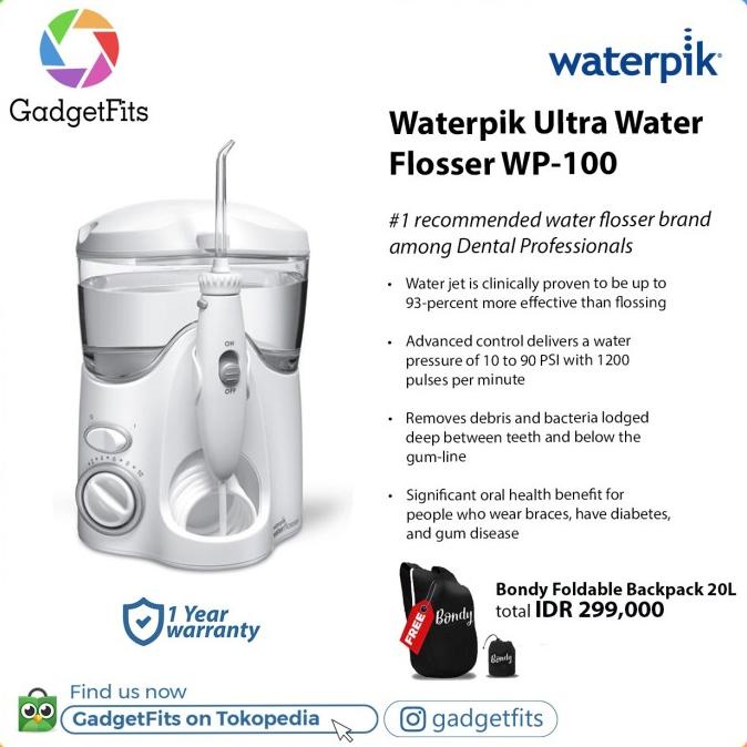 Jual Waterpik Ultra Water Flosser WP-100 White ---Terbaru--- | Shopee ...