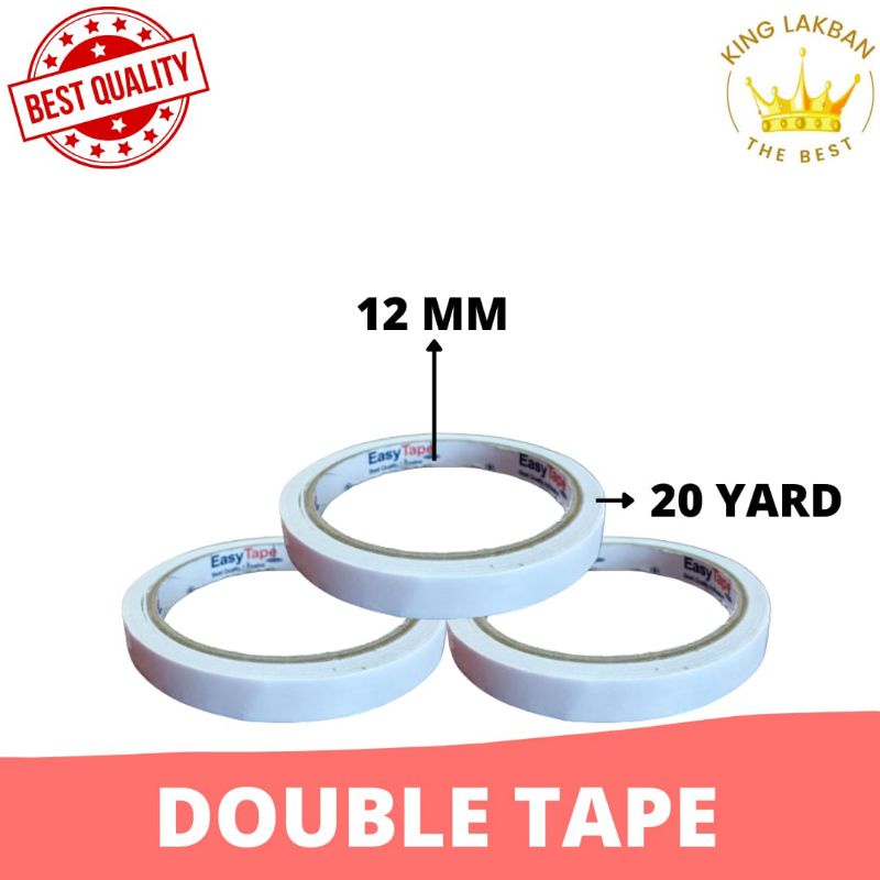 Jual Double Tape 12 mm 20 yard Double Tape Termurah dan Terlengkap ...