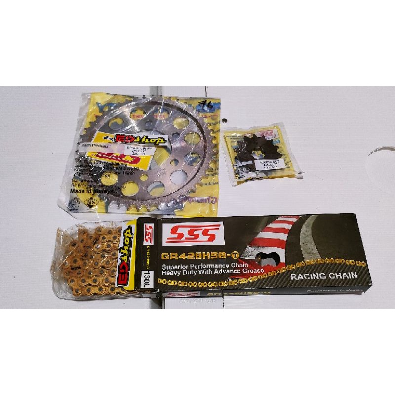 Jual gear SET 428H CBR 6 LUBANG SSS rantai HSBT CBR150 CB150X CBX USD ...