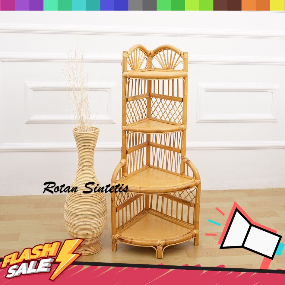 Jual RAK ROTAN SUDUT SUSUN BERDIRI MINIMALIS SERBAGUNA | Shopee Indonesia
