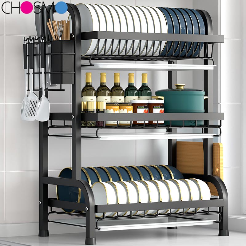 Jual Rak Piring Rak Cuci Piring Penyimpanan Dapur Stainless Steel Dish ...