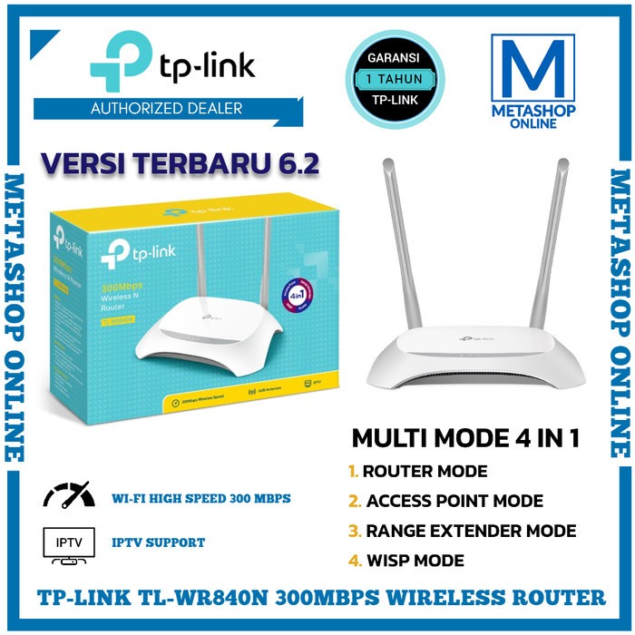 Jual TP-LINK TL-WR840N 300Mbps Wireless N Router TPLINK WiFi Repeater ...