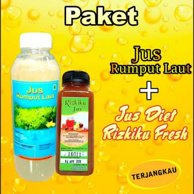 Jual PAKET HEMAT DIET Jus Rumput Laut+ Jus Diet Rizkiku | Shopee Indonesia