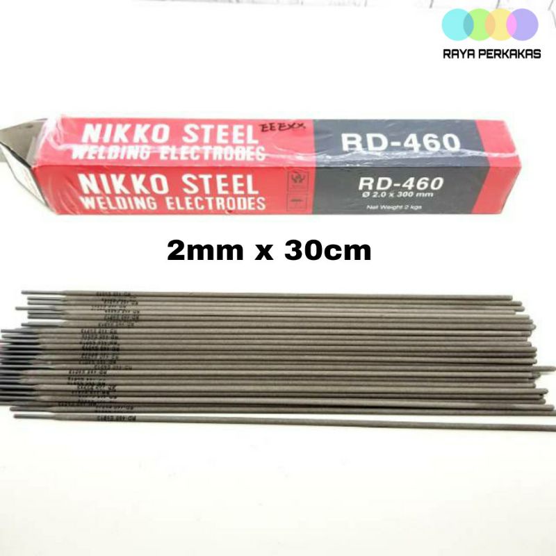 Jual Kawat Pakan Las Besi Nikko Steel RD-460 2mm panjang 30cm per 50pcs | Shopee Indonesia
