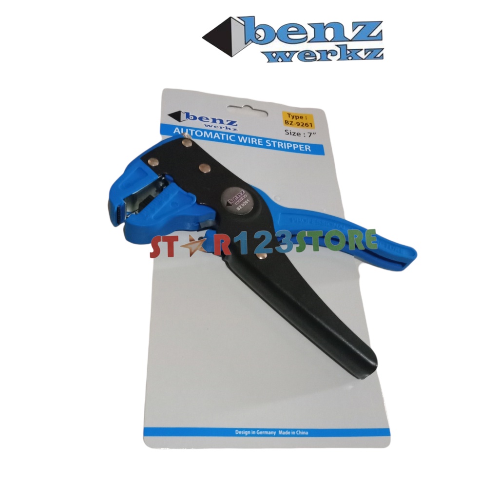 Jual Tang Kupas Kabel 7" Otomatis Model F / Wire Stripper 7 Inch Benz BZ 9261 | Shopee Indonesia