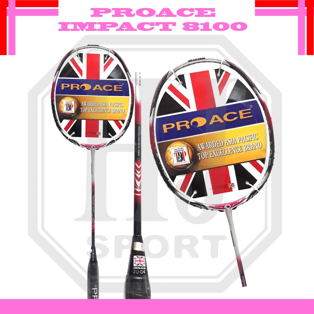 Jual Raket Badminton Original Pro Ace Impact 8100 Bonus Komplit ...