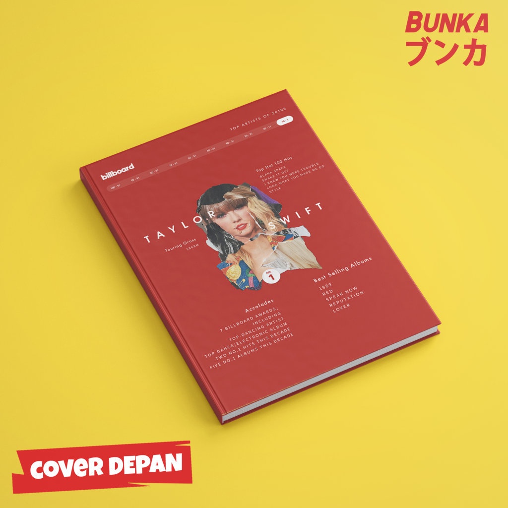 Jual Notebook Taylor Swift Billboard Hardcover A5 Buku Tulis Catatan ...