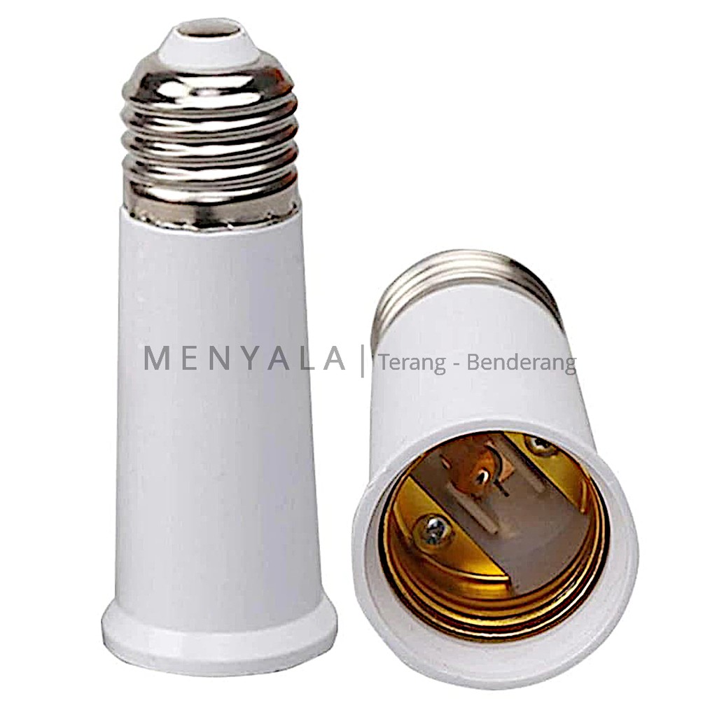 Jual Over Fitting E27 95mm Warna Putih / Pemanjang Fitting Lampu ...