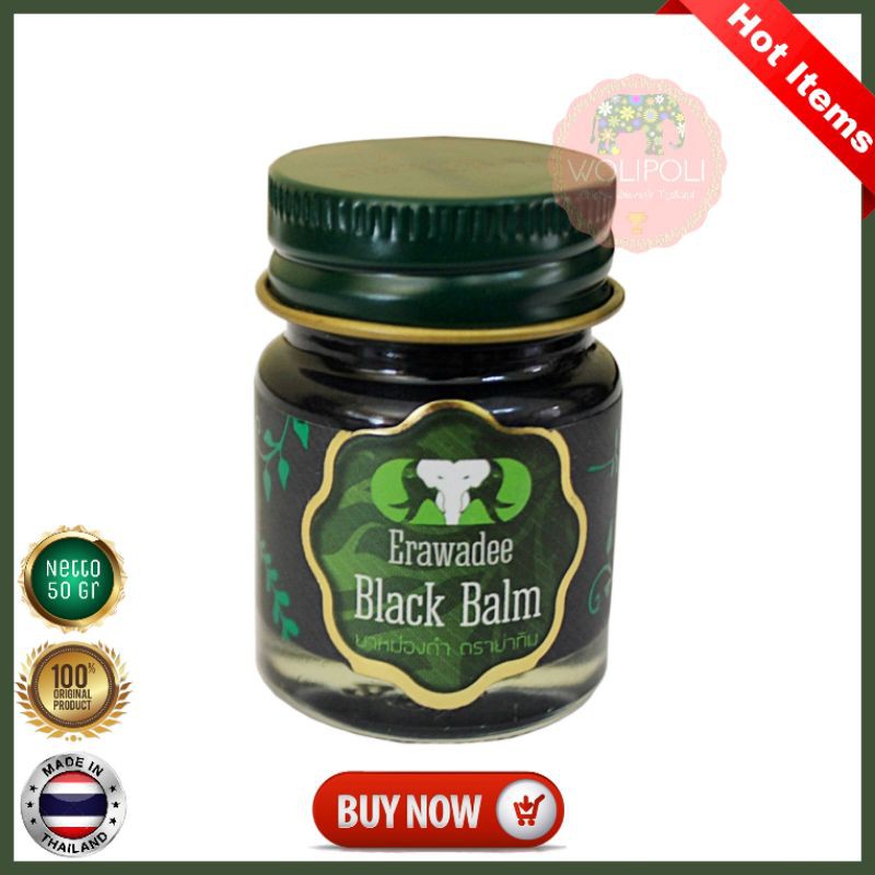Jual Balsem Erawadee Black Balm No. 66 Agarwood Gaharu Thailand ...