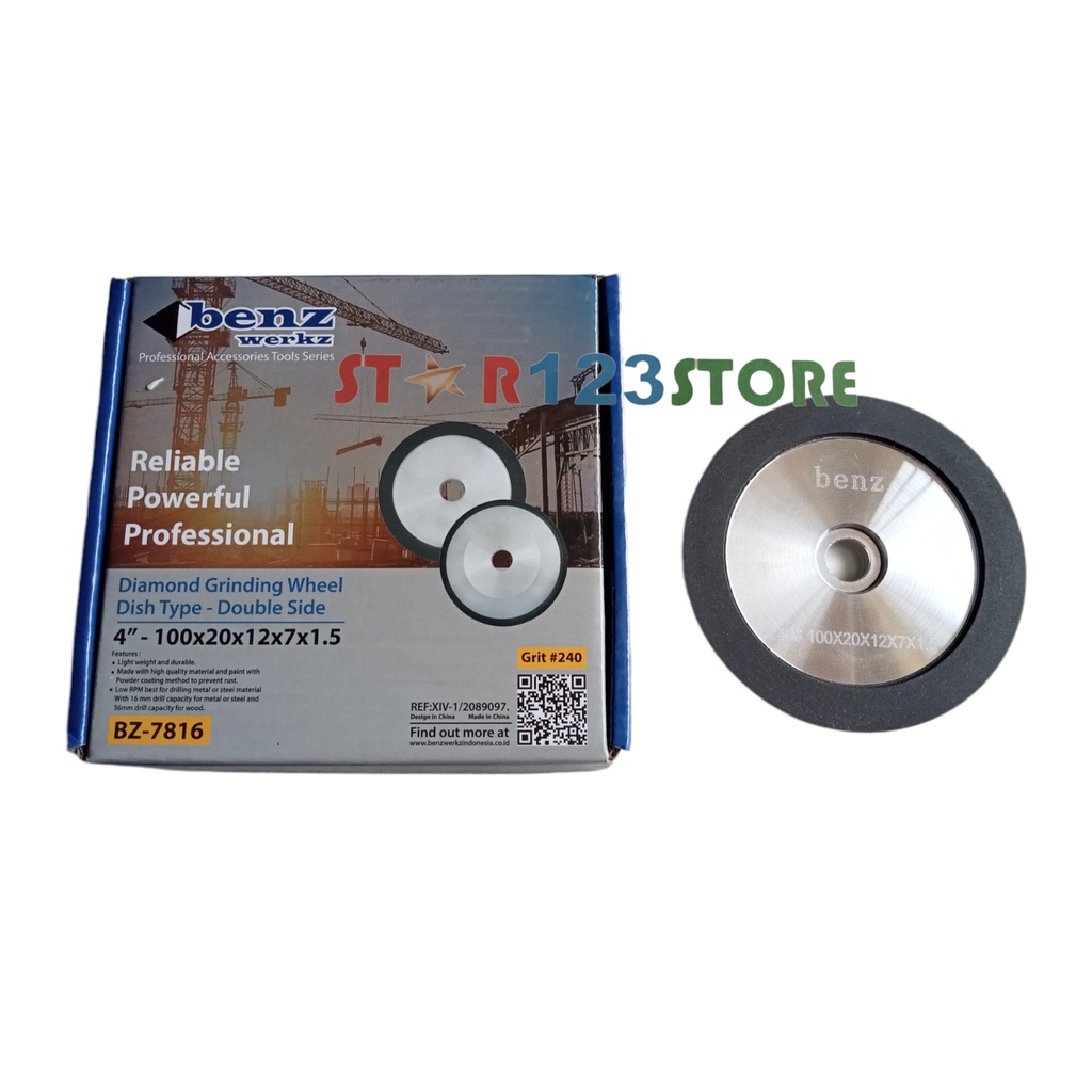Jual Diamond Asah TCT 4" #240 2 Sisi Diamond Grinding Wheel 4 Inch ...