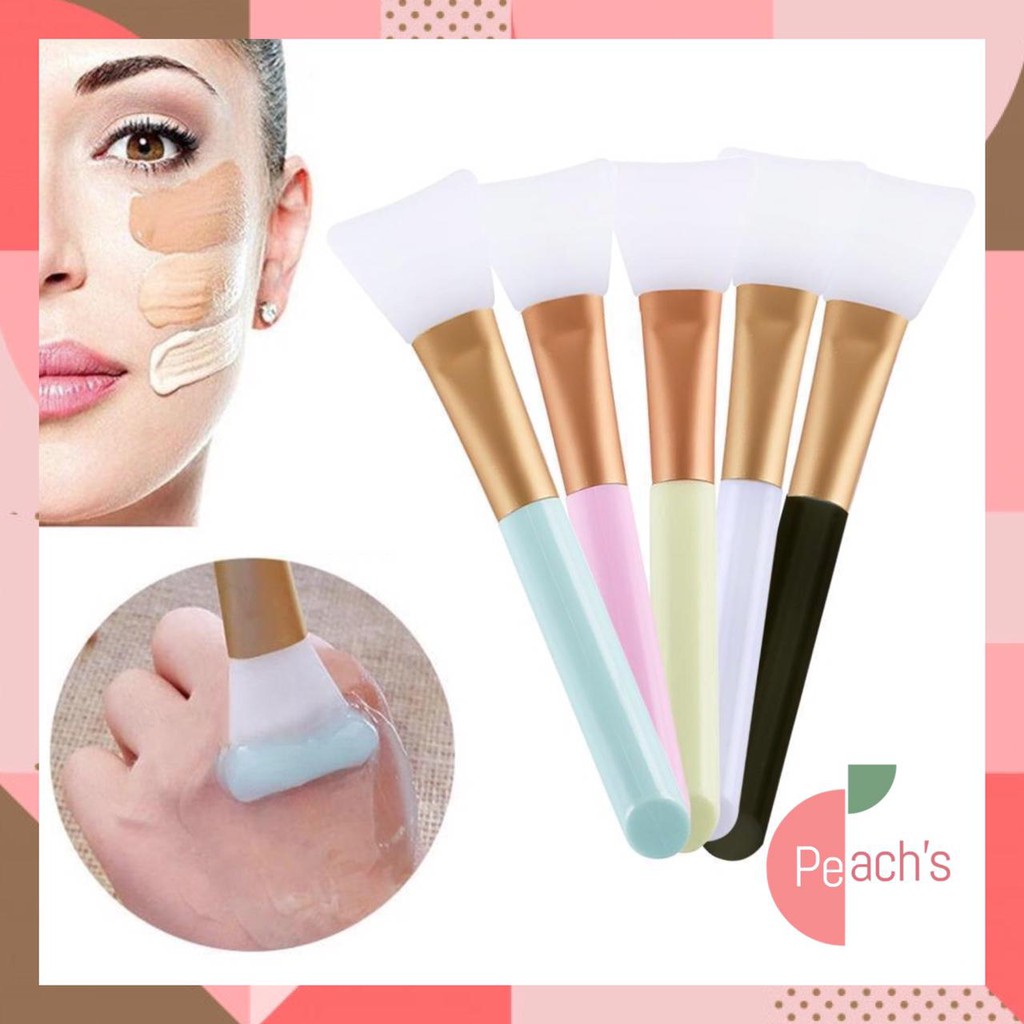 Jual PEACH Kuas Masker Wajah Silikon Silicone Facial Mud Mask Brush ...