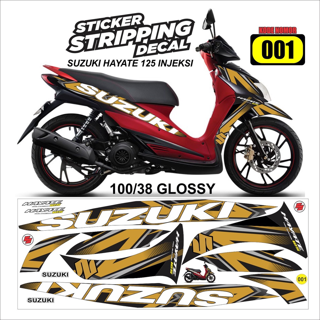 Jual Sticker decal striping suzuki hayate 125 2011 variasi hayate semua ...