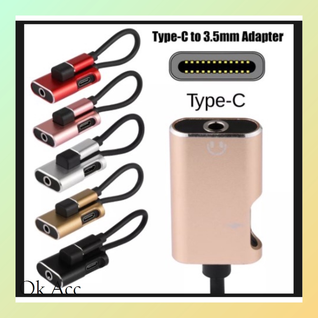 Jual Jual Kabel Data ke Type C to Jack Audio Mic model key chain magnet ...