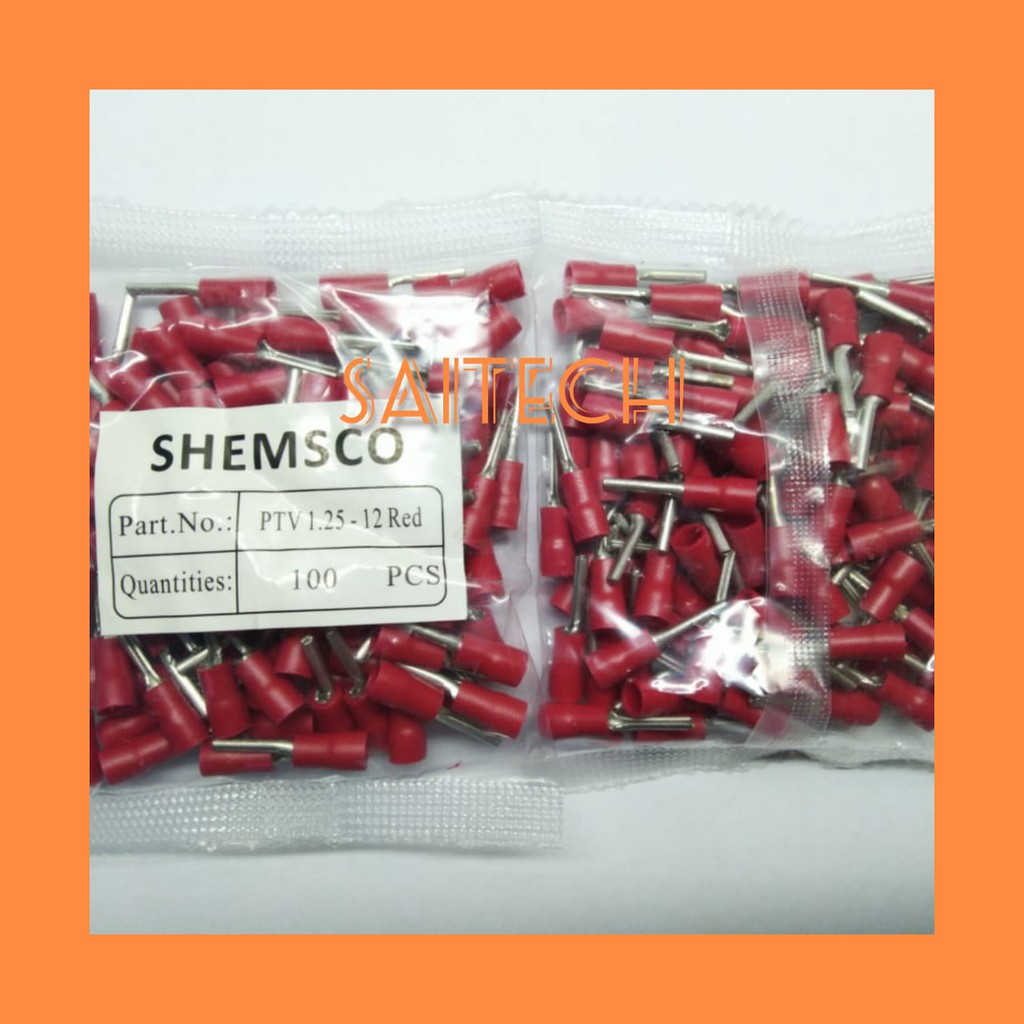 Jual SKUN KABEL PIN TUSUK PTV 1.25-12 MERAH. | Shopee Indonesia