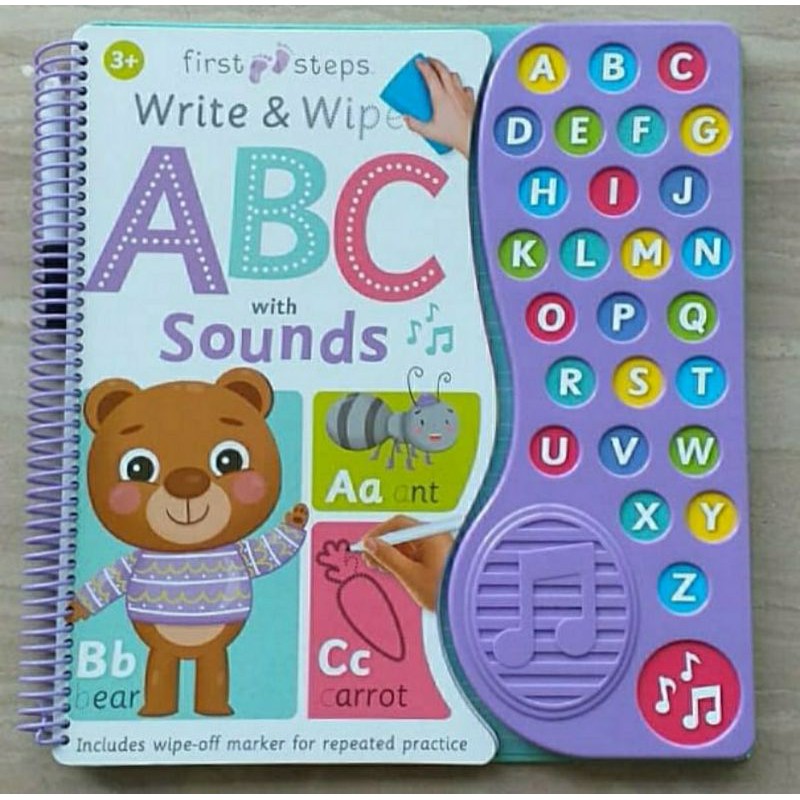 Jual Hinkler First Steps Book - Write & Wipe ABC with Alphabet Sounds ...