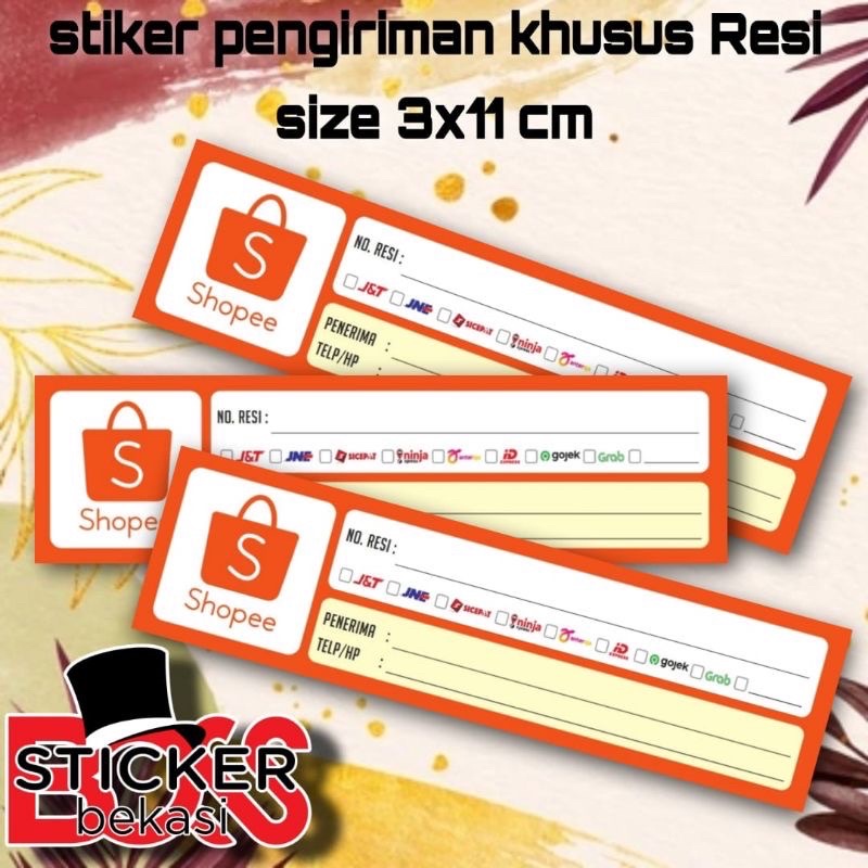 Jual STIKER LABEL RESI PENGIRIMAN OLSHOP/STIKER LABEL PENGIRIMAN KHUSUS ...