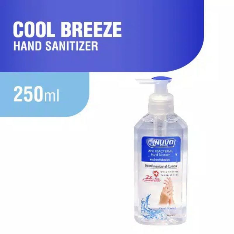 Jual Nuvo Cool Breeze Hand Sanitizer Antibacterial 250ml | Shopee Indonesia