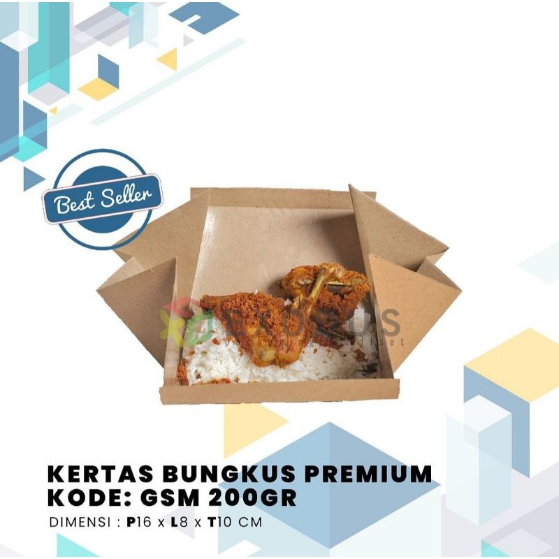 Jual RICE PACK RICEPACK KERTAS BUNGKUS NASI TEBAL 200GR GLOSSY PREMIUM ...