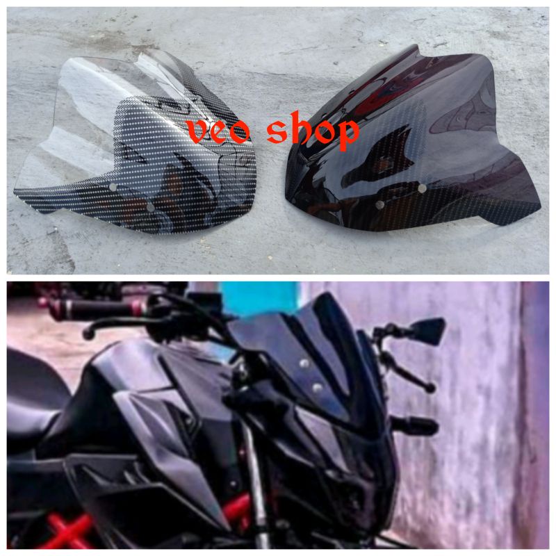 Jual VISOR JENONG CB150R CARBON WINDSHIELD JENONG CB150R CARBON ...