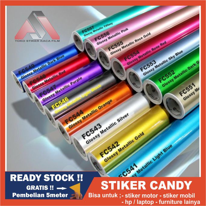 Jual Stiker Skotlet Motor Metalik Candy Sticker Scotlite Metallic ...