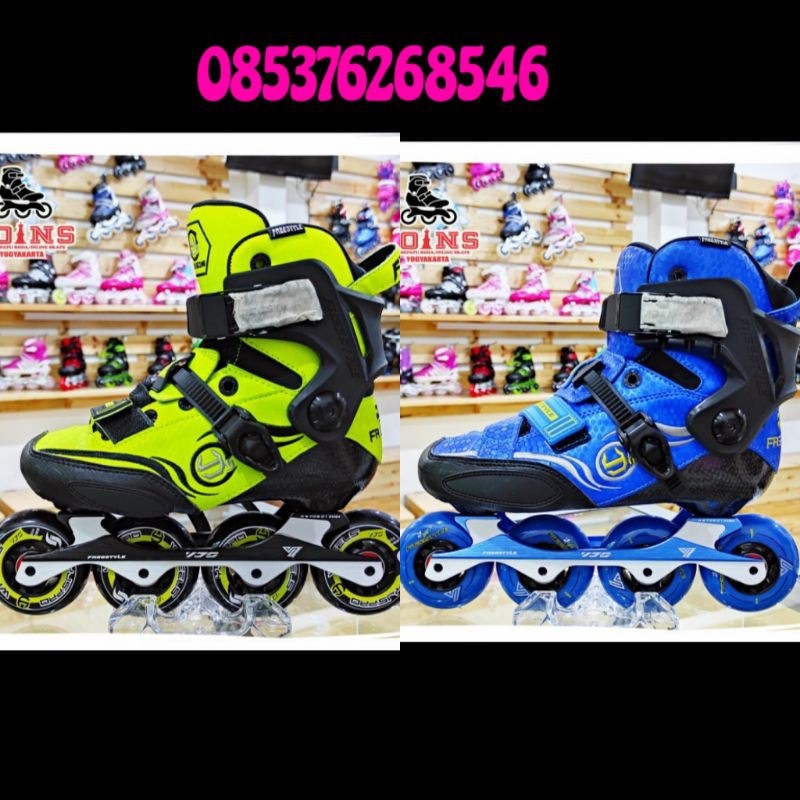 Jual sepatu roda inline skate freestyle X5 carbon | Shopee Indonesia