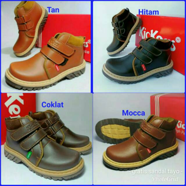 Jual Sepatu anak laki sepatu boot kickers anak laki model kretek warna ...