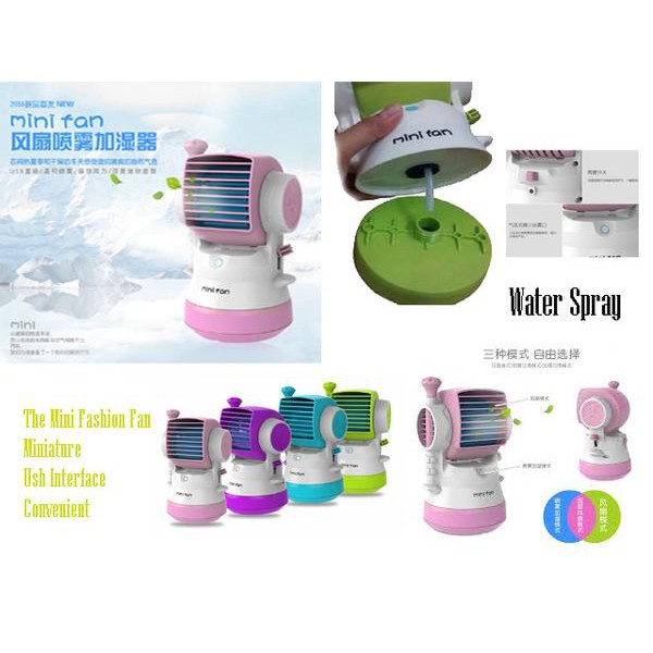 Jual USB Mini Fan Water Spray | Shopee Indonesia