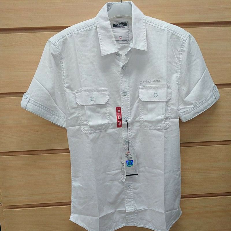Jual cardinal kemeja putih pria lengan pendek / kemeja pdh / kemeja ...