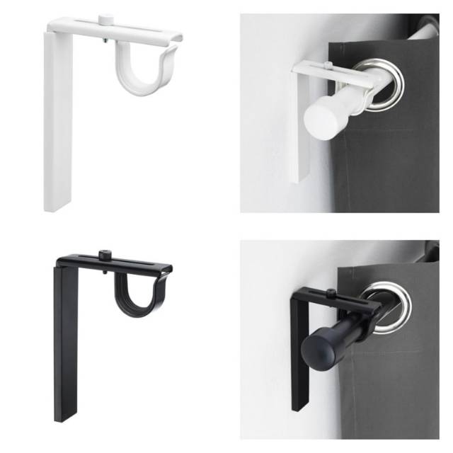 Jual Braket Dinding Plafon Bracket Hook Penyangga Tiang Batang Gorden ...
