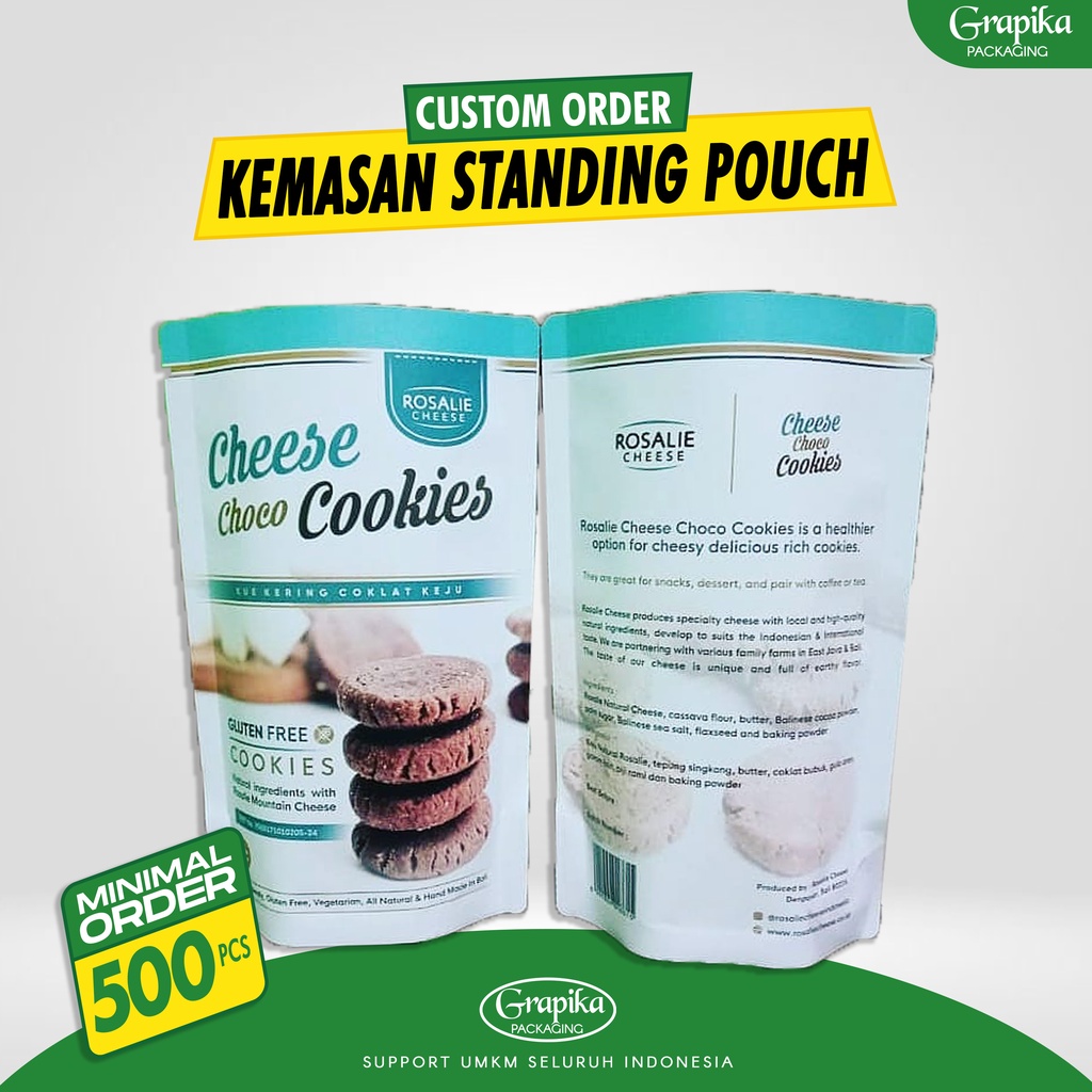 Jual Pre Order Cetak kemasan Standing Pouch Untuk Makanan Snack keripik ...