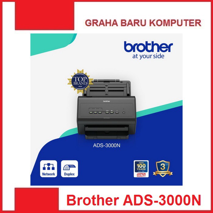 Jual Brother ADS-3000N High-Speed Network Document Scanner ADS3000N ...