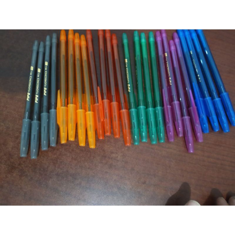 Jual pulpen merek pipo fluorescence warna tinta hitam | Shopee Indonesia
