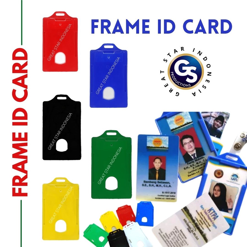 Jual KOTAK ID CARD/FRAME ID CARD GREAT STAR WARNA (FRAME SAJA) ECERAN ...