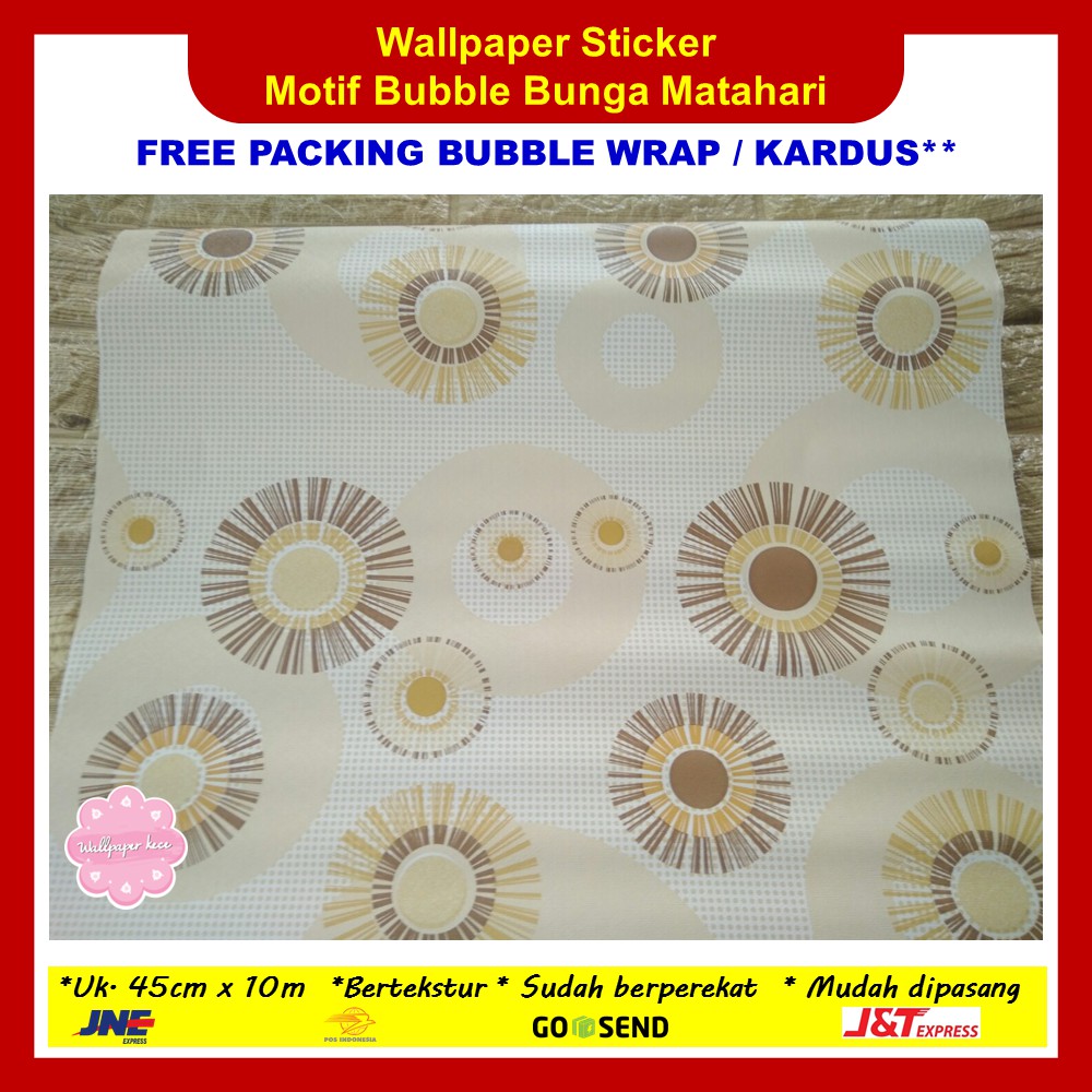 Jual Wallpaper Sticker Dinding Bubble Bunga Matahari Walpaper Stiker ...