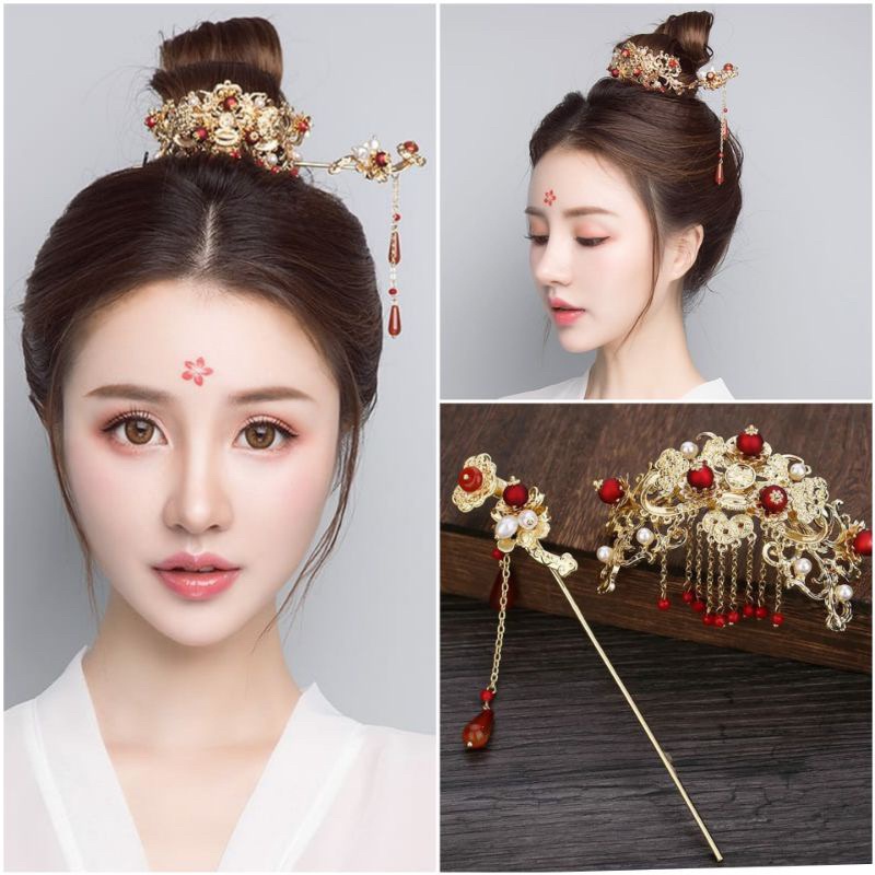 Jual chinese hair accessories Hiasan sanggul gaya china traditional ...