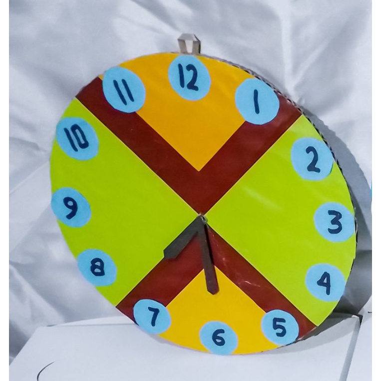Jual Prakarya jam dinding mainan dari kardus kerajinan dari kardus ...