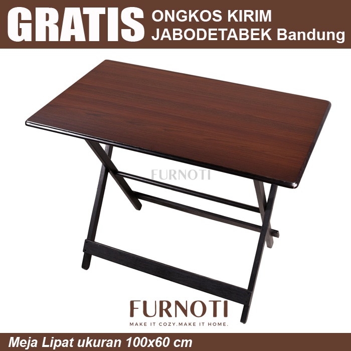 Jual Meja Makan Lipat / Meja Cafe / Meja Makan Kayu / Meja Pameran / Meja Resto Ukuran 100x60 cm ...