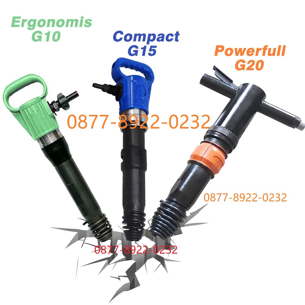 Jual Mesin Bor Bobok Angin Beton Jack Hammer Pneumatic Pick Breaker G15 ...