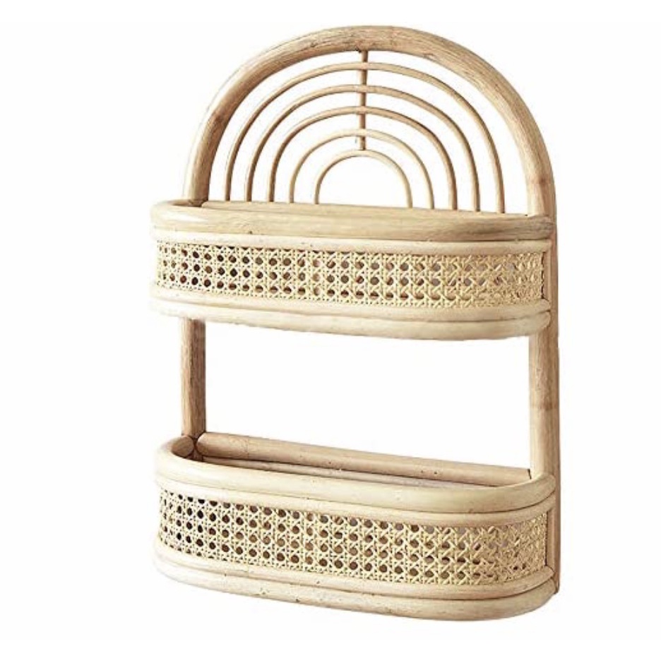 Jual Rak rotan/Rattan Wall Shelf Double Rack | Shopee Indonesia