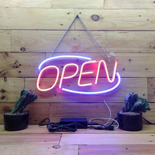 Jual Open Oval Neon Flex / Neon Sign / Neon Light | Shopee Indonesia