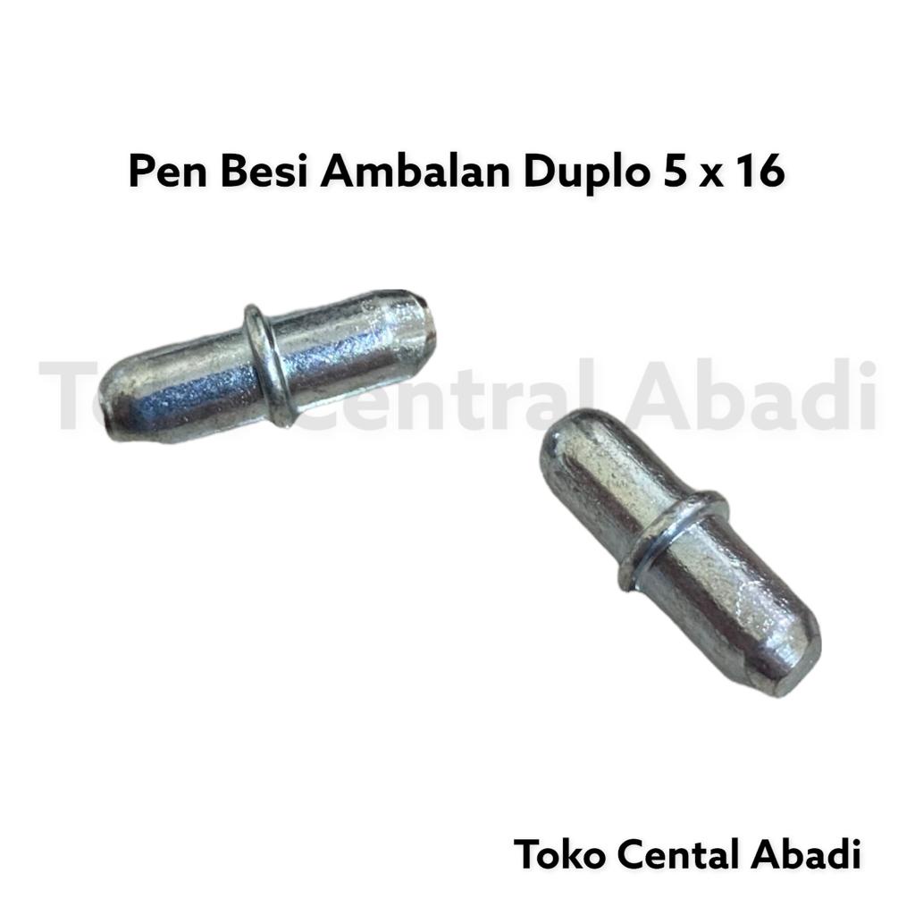 Jual Pen ambalan kayu duplo besi 16 mm x 5 mm isi 100 pcs | Shopee ...
