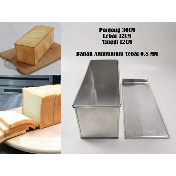 Jual Loyang Roti Tawar Bread + Tutup UK. 30x12x12 CM | Shopee Indonesia