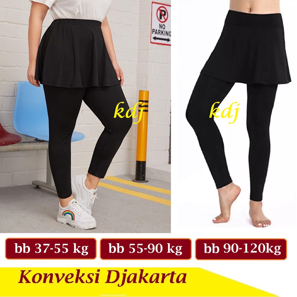 Jual Celana Legging Rok Olahraga Wanita Senam Lari Zumba Bersepeda Ukuran STD dan JUMBO Rok ...