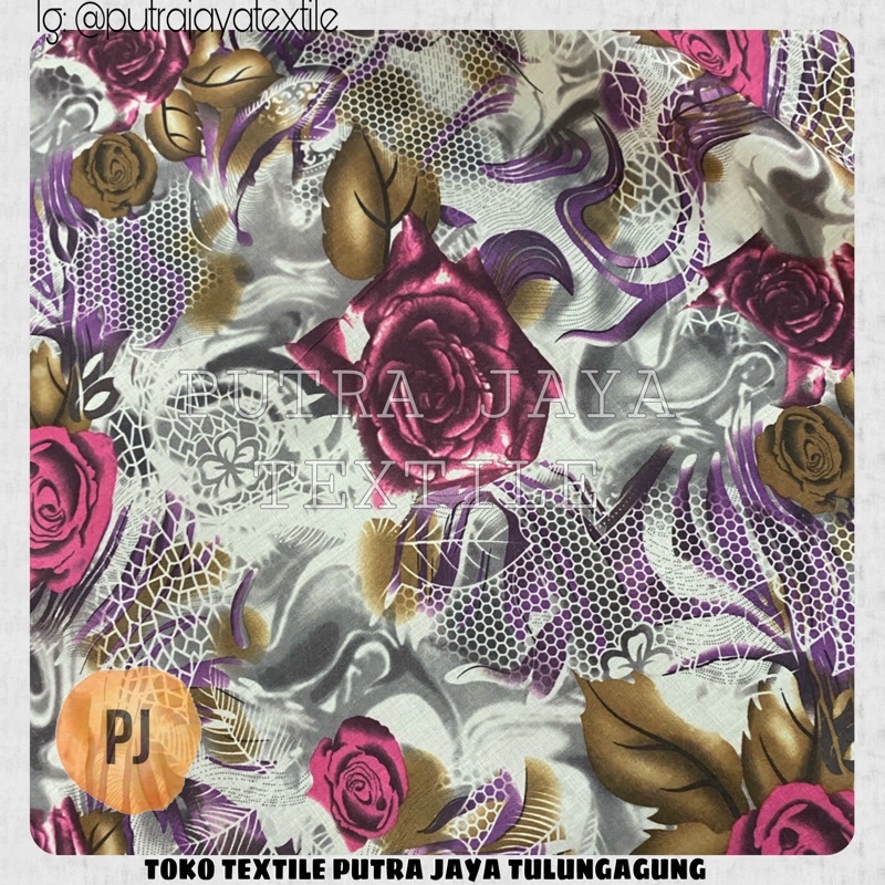 Jual KAIN KATUN BUNGA PINK L1,50m (uk 1,75m) | Shopee Indonesia