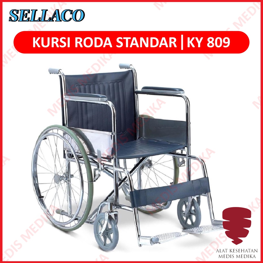 Jual Kursi Roda Standar Sella KY809 Alat Bantu Jalan Putih Sella KY 809 ...