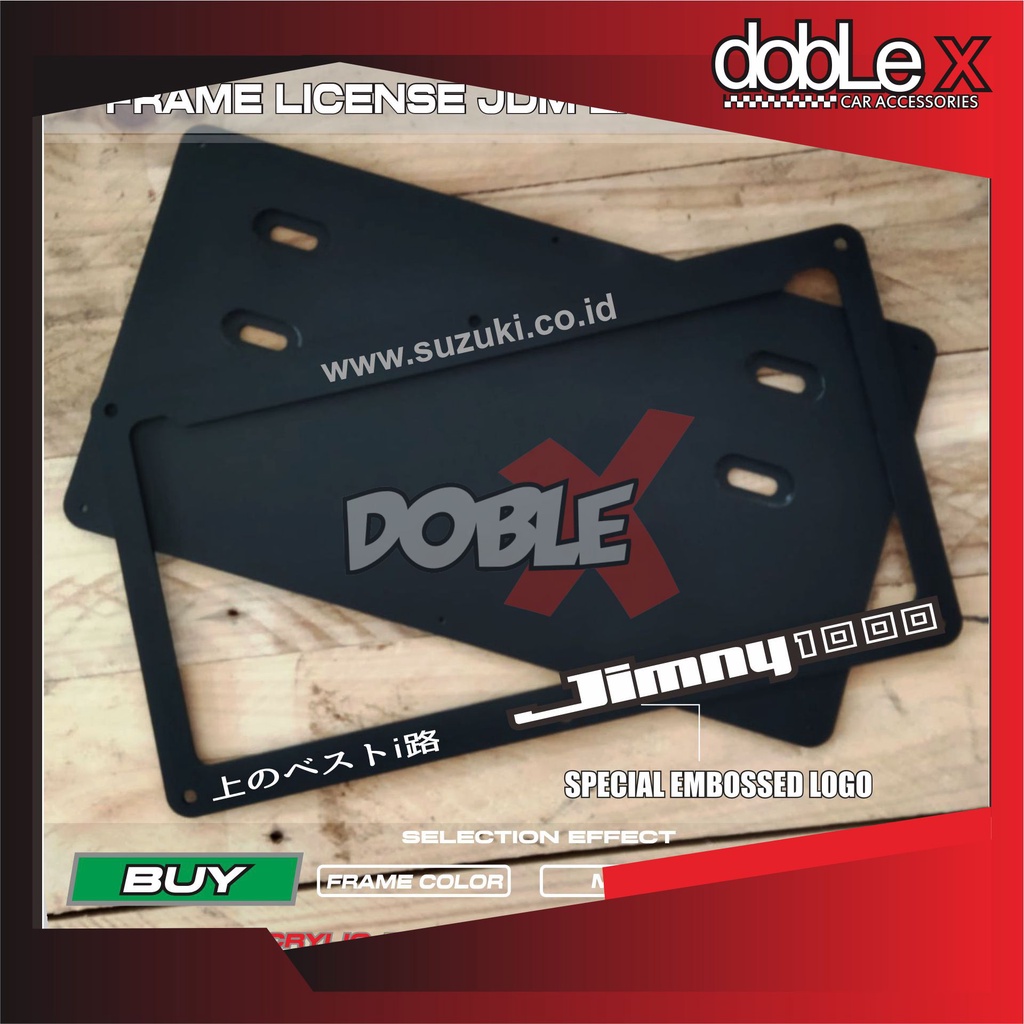 Jual FRAME LICENSE PLATE CUSTOME UNIVERSAL JDM 3D JIMNY 1000 | Shopee ...
