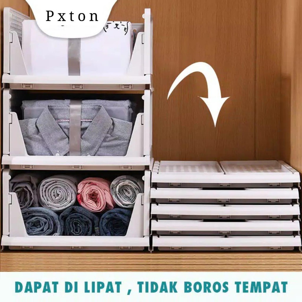 Jual RAK LACI LIPAT / STORAGE BOX / RAK PAKAIAN SUSUN / Lemari pakaian ...