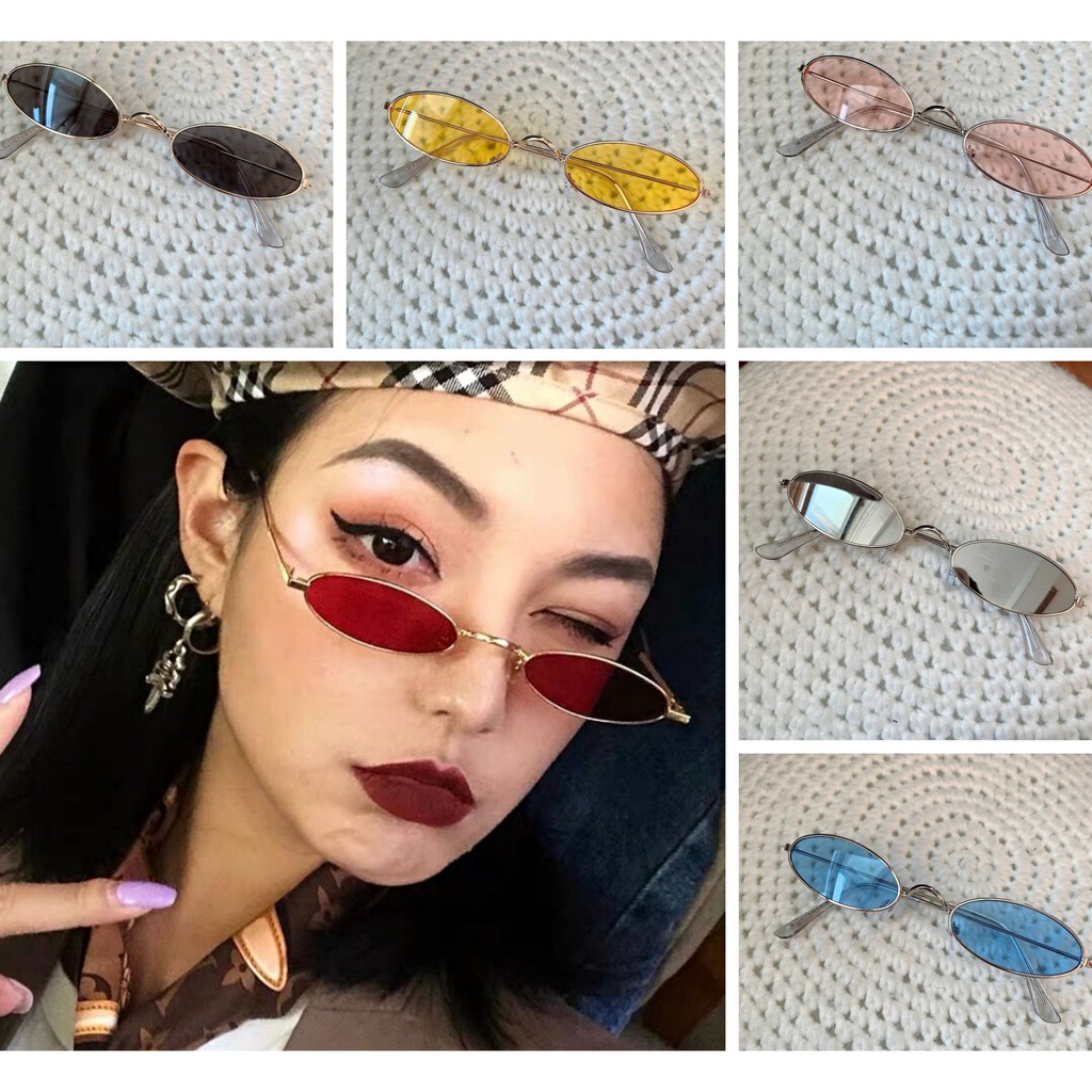 Jual Kacamata Hitam Frame Metal Kecil Gaya Vintage Untuk Wanita-Kacamata Vintage Retro Unisex ...