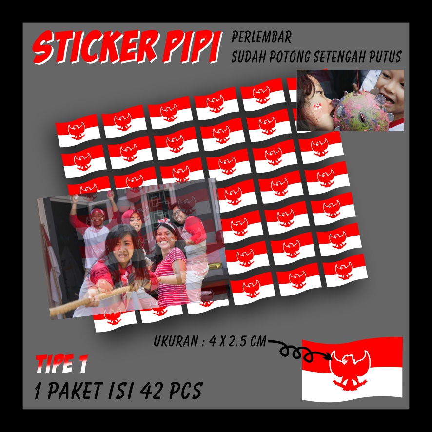 Jual Sticker Pipi, stiker lomba 17an, stiker bendera, stiker pernak ...