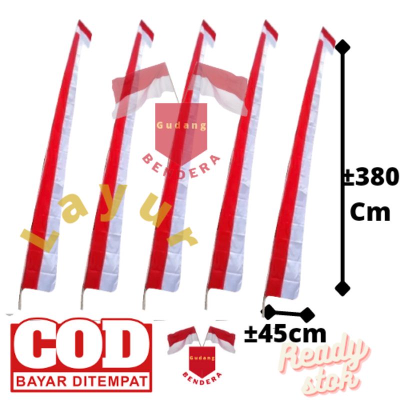 Jual Bendera merah putih Panjang umbul umbul layur | Shopee Indonesia